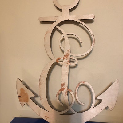 Anchor Wood Sign, Anchor Wooden Sign, Anchor Sign, Wedding Wall Decor ...