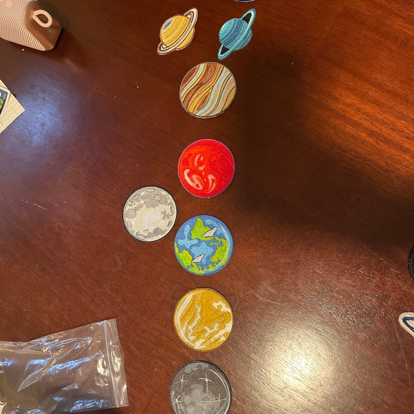 Solar System Iron-on Planet Patches – Space Embroidered Patches ...