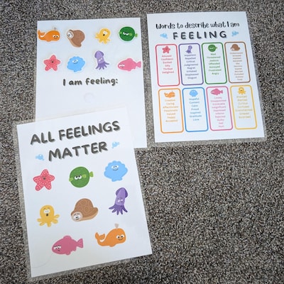 Magnetic Children's Emotional Wellbeing Fillable Activity LAMINATED ...