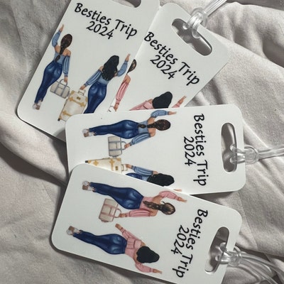 Best Friends Tag, Personalized Vacation Tag, Travel Bag Tag, Backpack ...