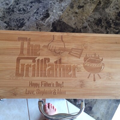 Personalized Grillfather 5 Piece BBQ Gift Set Engraved Godfather Style ...