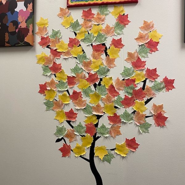 Thankful Tree Leaf Shaped Sticky Notes - Red - Etsy