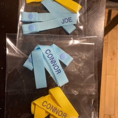 Personalized Name Tag, Bag Tag, Key Chain, Rainbow Embroidery, Gift ...