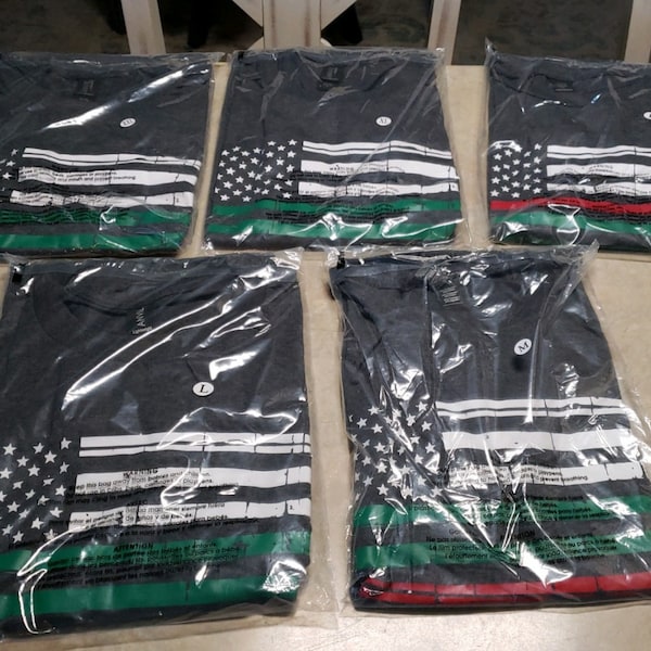 Distressed Thin Green Line American Flag SVG Digital Files - Etsy