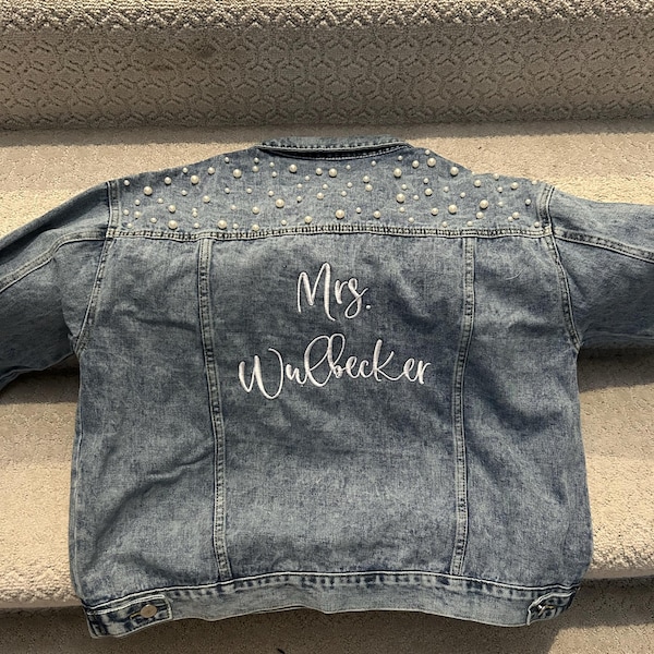Embroidered Bride Denim Jacket, Bride Jean Jacket, Future Mrs Jacket ...
