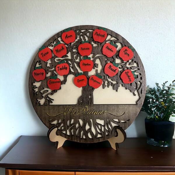 Family Tree Cut File | Glowforge File | Family Tree Gift | Mothers Day ...