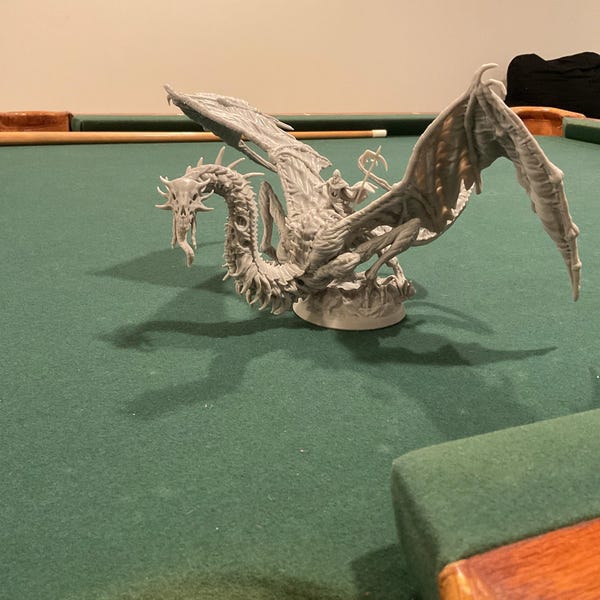 Dragon of Death With General Rider Miniature Undead Skeleton Monster ...