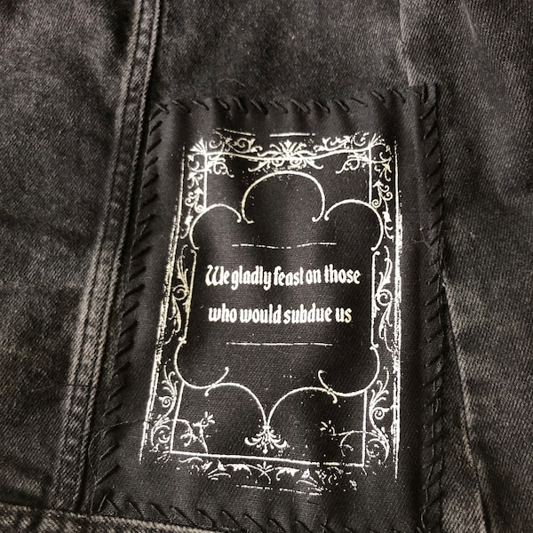 Addams Family Credo Small Patch - Etsy