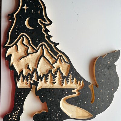 Calling Into the Wild Wolf, CNC File, DXF, Digital File Download - Etsy
