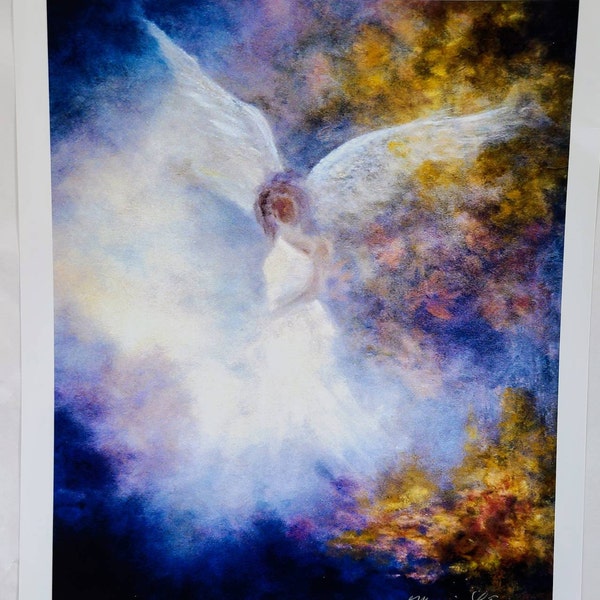 Holy Spirit Art Print, Angel Art, Spiritual Gift, Christian Art, Home ...