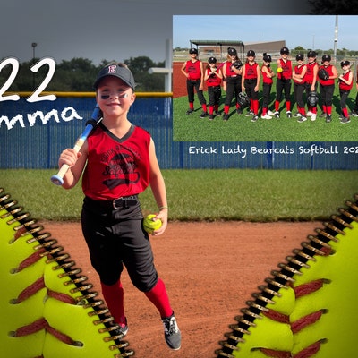 Softball Memory Mates Photoshop Templates for Sports Teams and ...