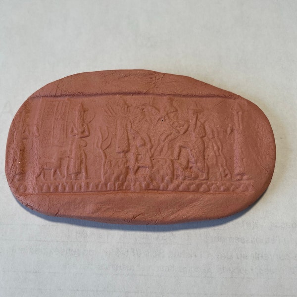 Sumerian Seal Va 243 Impression and Cylinder Seal : Showing the 13 ...