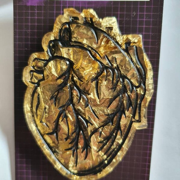 Coven Heart Pin, Witch Accessories Handmade Resin Brooch, Pink Purple ...