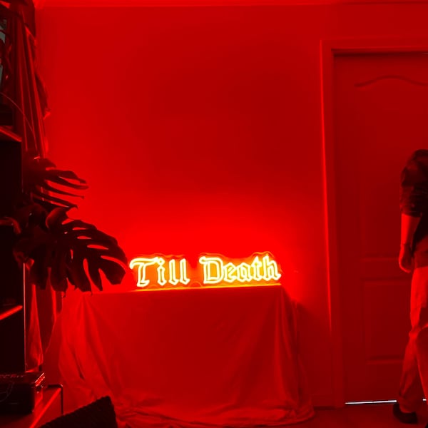 Custom Gothic Name Neon Sign: Old English Font Decor - Etsy