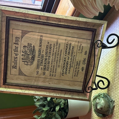 Rules of the Inn Colonial America Aged Document Frame Not Included - Etsy