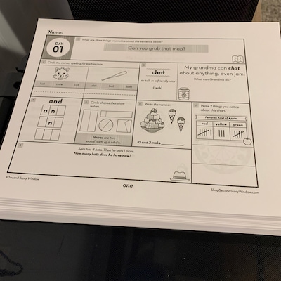 1st Grade Daily Spiral Review Worksheets, Educational Activity, Home ...