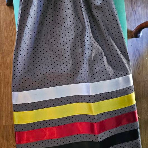 Navajo Sani 3 Tiered COTTON Skirt | Navajo Design Style Floral Scarf ...