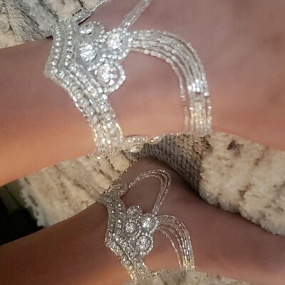 Crystal Fairy Beach Wedding Barefoot Sandals, Bangle,cuff, Wedding ...