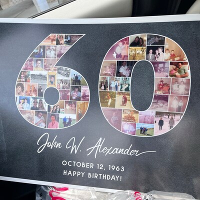 1981 Photo Collage Number, 40th Birthday Gift for Him, Anniversary ...