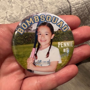 Sports Team Button, Personalized Pins for School Teams, Team Mom Dad ...