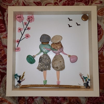 Best Friends Pebble Art, Friends Rock Art, Gift for Best Friend ...