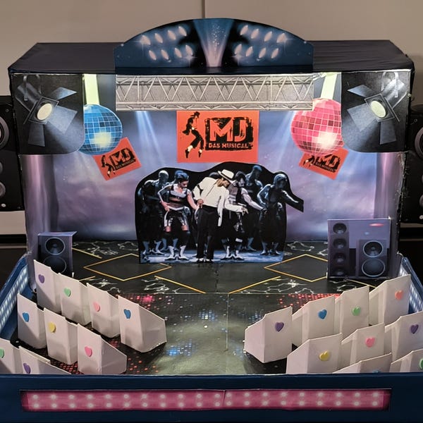 Music Concert Stage Shoebox Diorama, Create Your Own Theater, Cut and ...