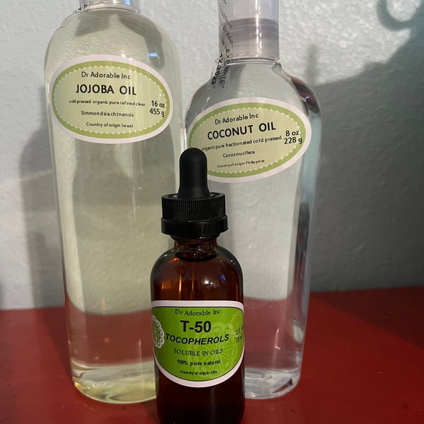 2 Oz - With Glass Dropper - Tocopherols Natural T-50 Vitamin E SOLUBLE ...