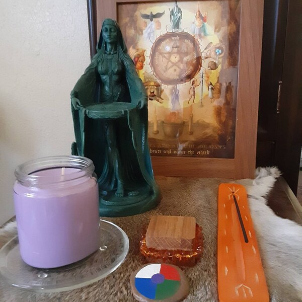 Yule Postcard, White Wolf Christmas Postcard, Winter Solstice Art Card ...