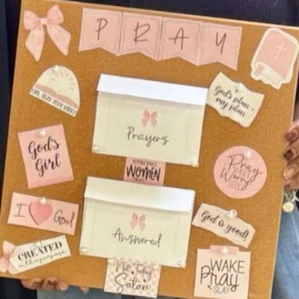 Pink Prayer Board Kit 2026, Printable Girls Prayer Board, Prayer ...