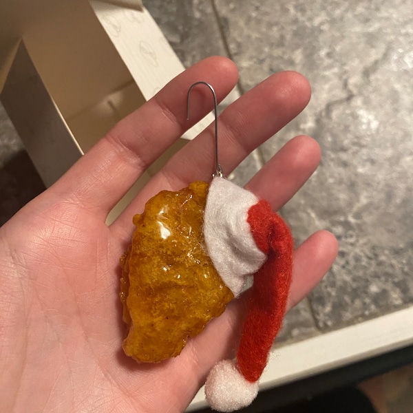 Real Chicken Nugget With Santa Hat Ornament (real Preserved Chicken ...