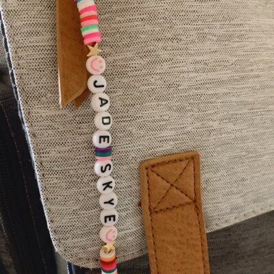 Custom Name Keychain Polymer Clay Name Key Chain Personalized Keychain ...