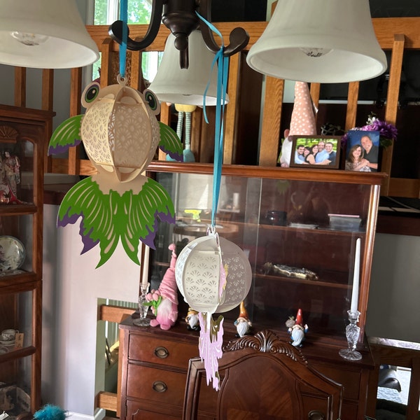 Set 2 Fish Lantern SVG - Goldfish Lantern Paper Cut - DIY Fish Paper ...