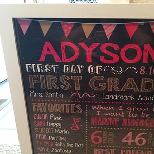 First Day of School Sign Back to School Last Day of School Printable ...