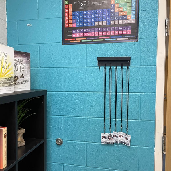 Boho Vibes Theme Classroom Hall Passes for Teachers, Personalized, Set ...