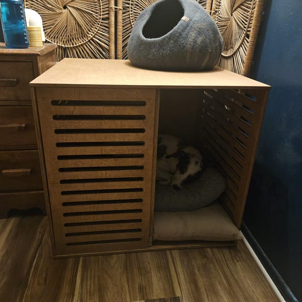 Lumio H Pet House, Modern Indoor Dog Crate, Dog Bed, Wooden Dog House ...