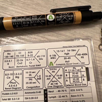 Labs Fishbone Medication Levels ABG Reference Badge ID Nursing Student ...
