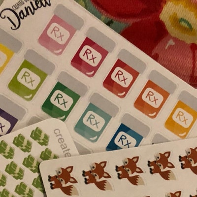 Medicine Stickers RX Tracker Stickers Vitamin Reminder - Etsy