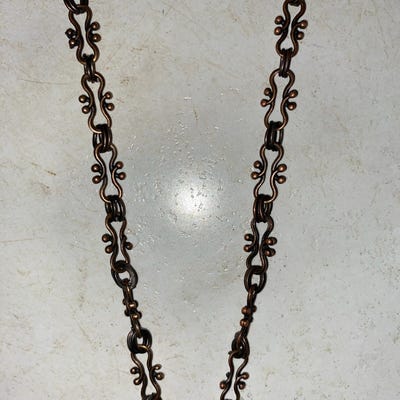 Half Moon Pretzel Chain, Copper Chain, 8x6mm Chain, Soldered Chain ...