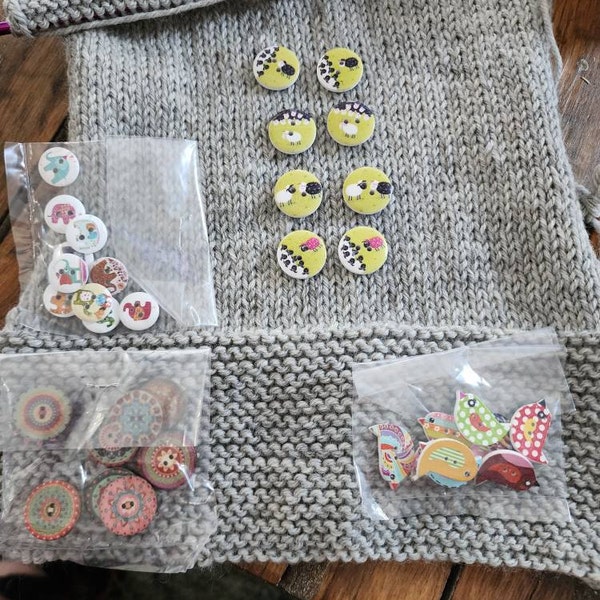 15/20/25mm VINTAGE STYLE Wooden Clock Buttons, Round Vintage Design ...