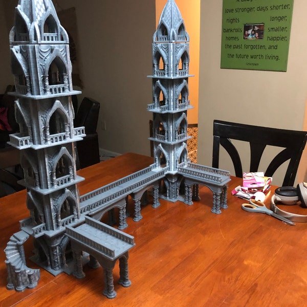 28mm Elven Guard Tower and Walkway - Citrine Tower for Dnd, Pathfinder ...