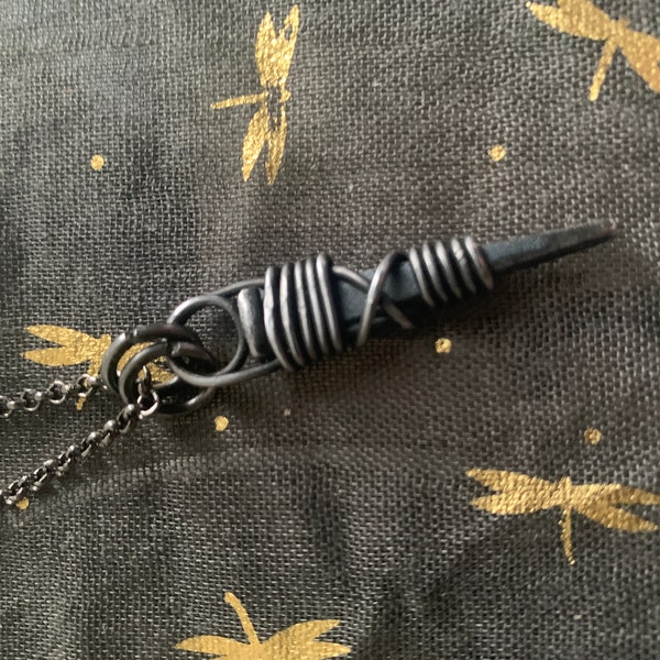 Herkimer Diamond Necklace iron Jewelry whimsigoth gothic dark ...