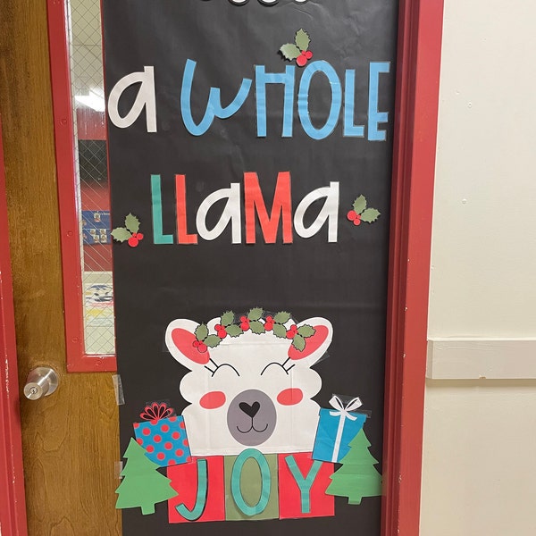Llama Joy Decor- Classroom Bulletin Board- Llama Themed Door Set- Llama ...