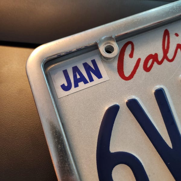 California Month Sticker [doyers Edition] CA License Plate Tag - Etsy