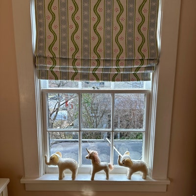 Greek Key Roman Shade Custom Roman Shade Window Treatments - Etsy