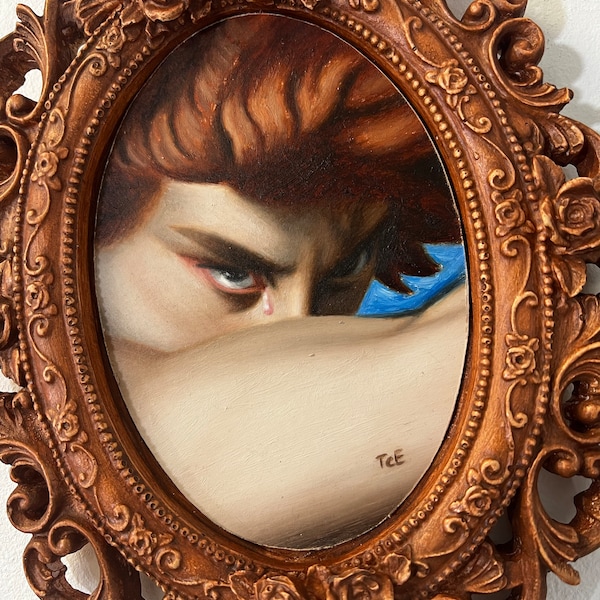 Small Realistic Package Painting, Hyperrealistic Oil Painting on Canvas ...