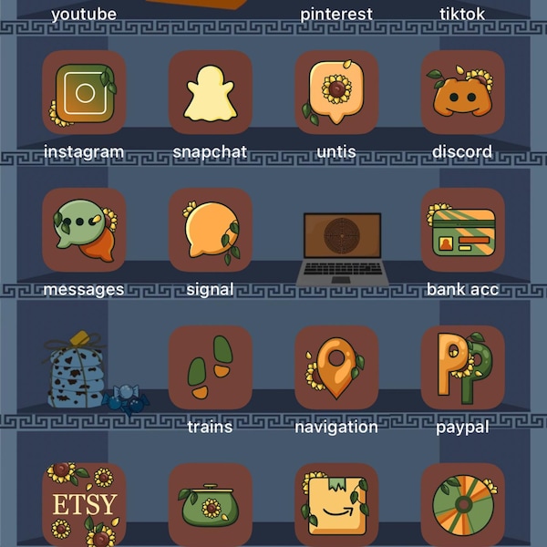 Ios App Icon Pack Cottagecore Bunny Cute Icons for iPhone Android ...