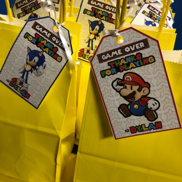 Super Mario Thank You Tags, Super Mario Tags, Super Mario Party, Super ...