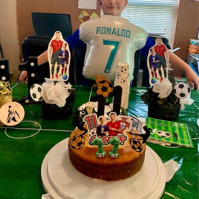 Personalized Soccer Football Cristiano Ronaldo Birthday Cake Decoration ...