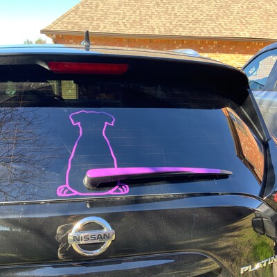 Puppy Dog Windshield Wiper Di Cut Decal Home/laptop/computer/truck/car ...