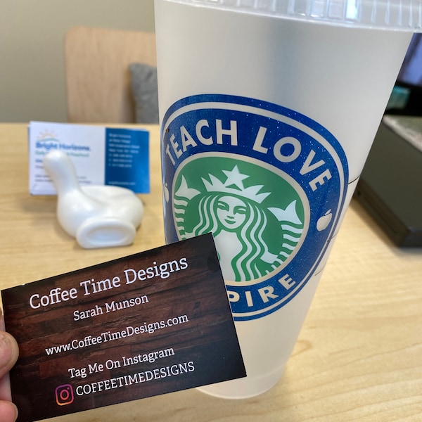 Personalized Teacher Starbucks Cup: Teach Love Inspire - Etsy